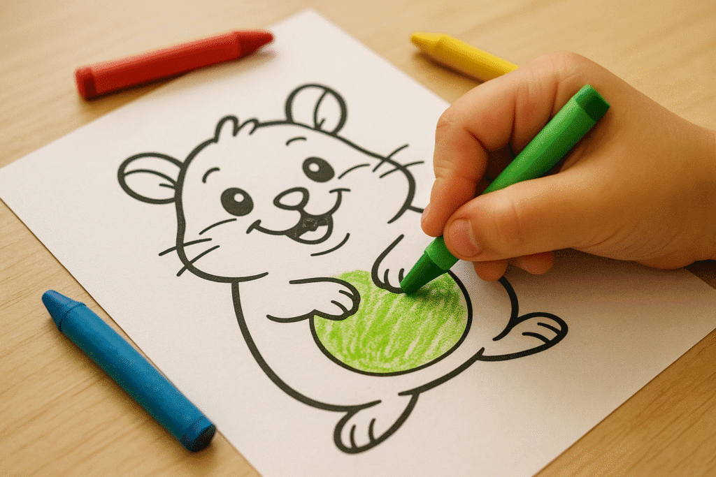 Printable Hamsters Coloring Pages