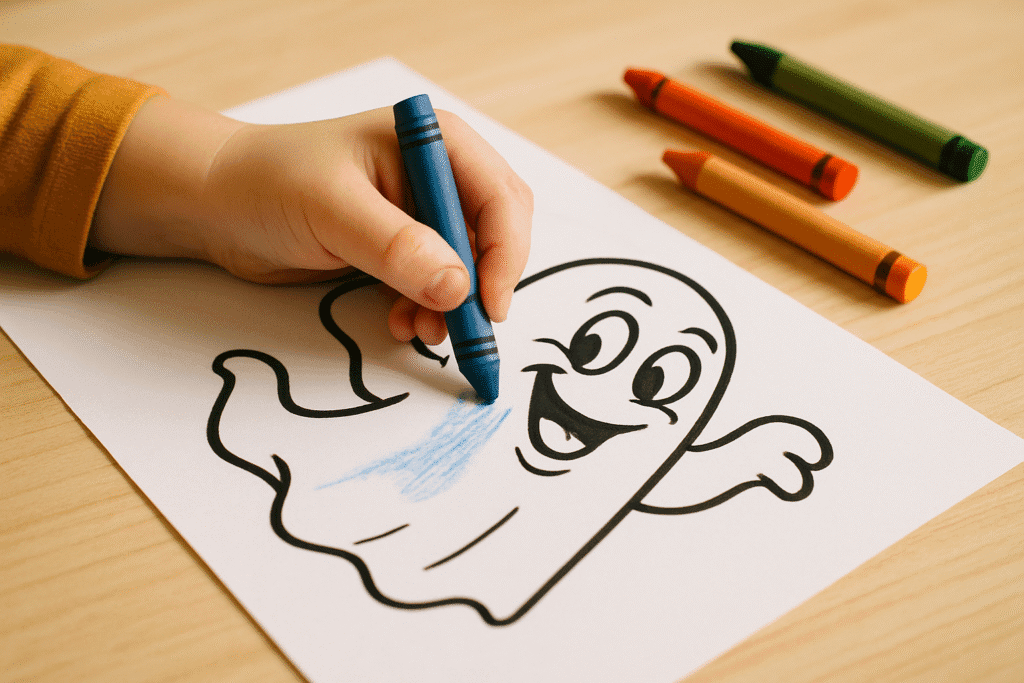 Friendly Ghosts Halloween Coloring Pages - Coloring Pages Bundle