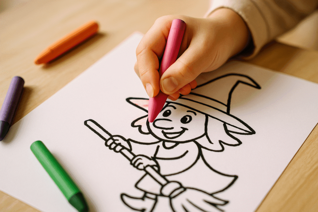 Witches Coloring Pages for Halloween Fun - Coloring Pages Bundle